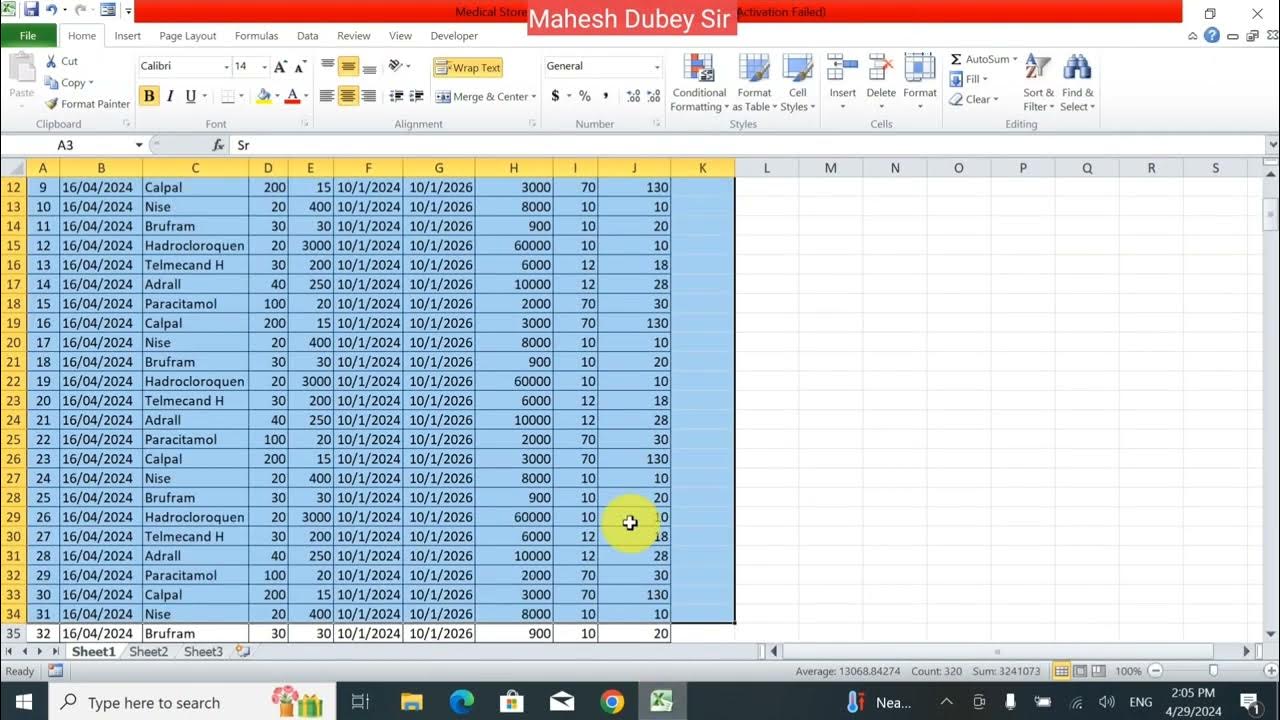 excel me fill & series ka use kaise kare | sort aur clear ka use kaise kare | excel Home Tab ka ...