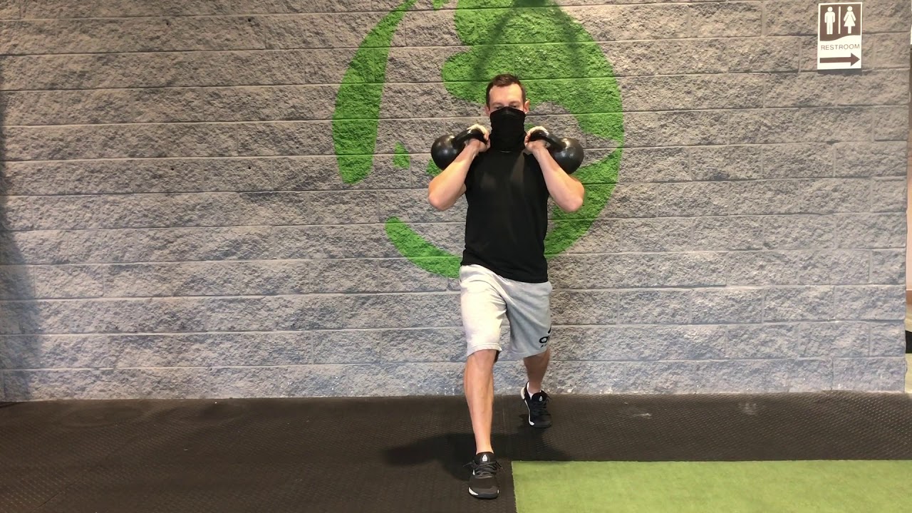Double kb stationary lunge - YouTube