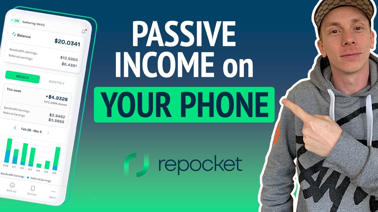 Passive Income On Your Phone - Repocket Review - YouTube