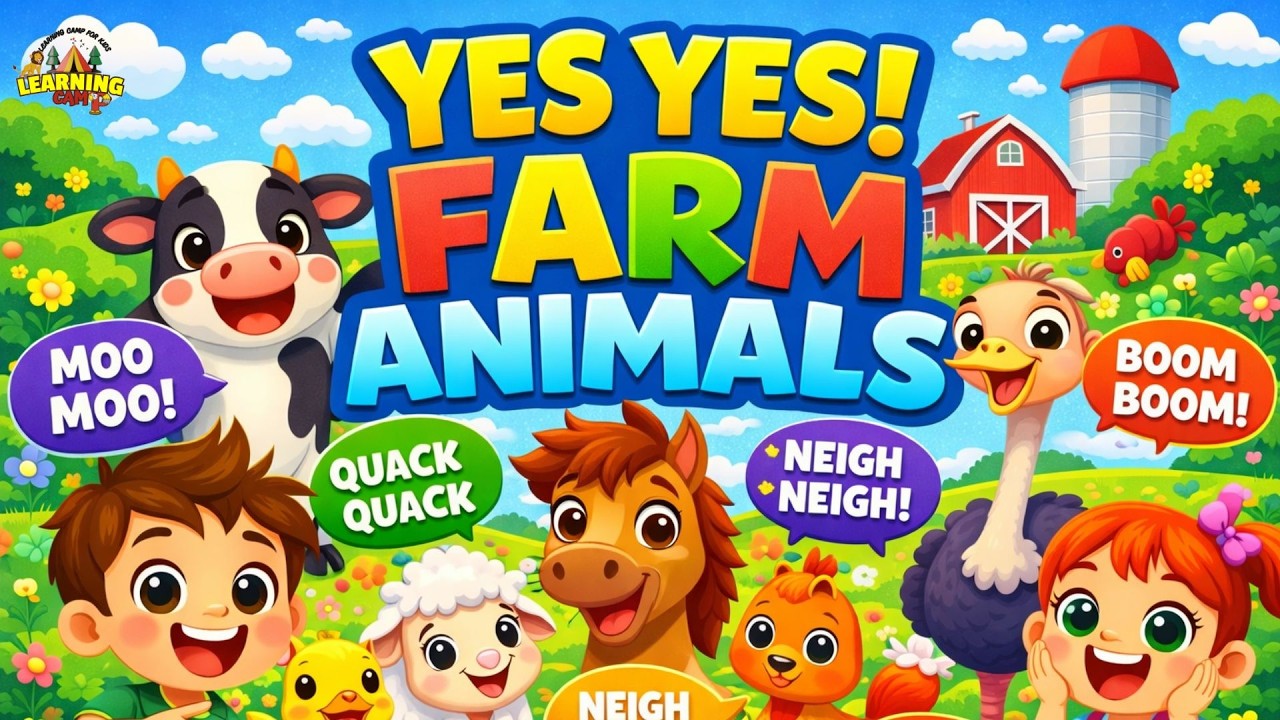 Farm Animal Song 🐄🐔 | Learn Farm Animals & Sounds | Cow, Horse, Duck ...
