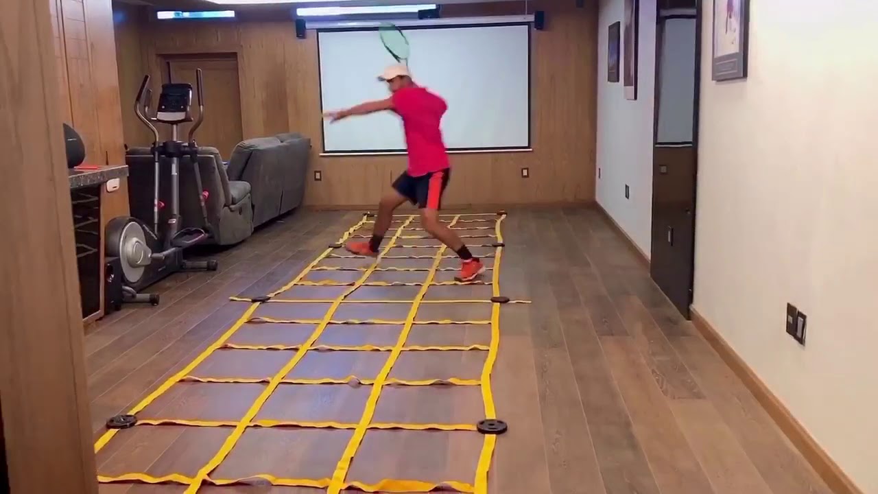 Ejercicio de coordinación para la preparación física en el tenis - YouTube