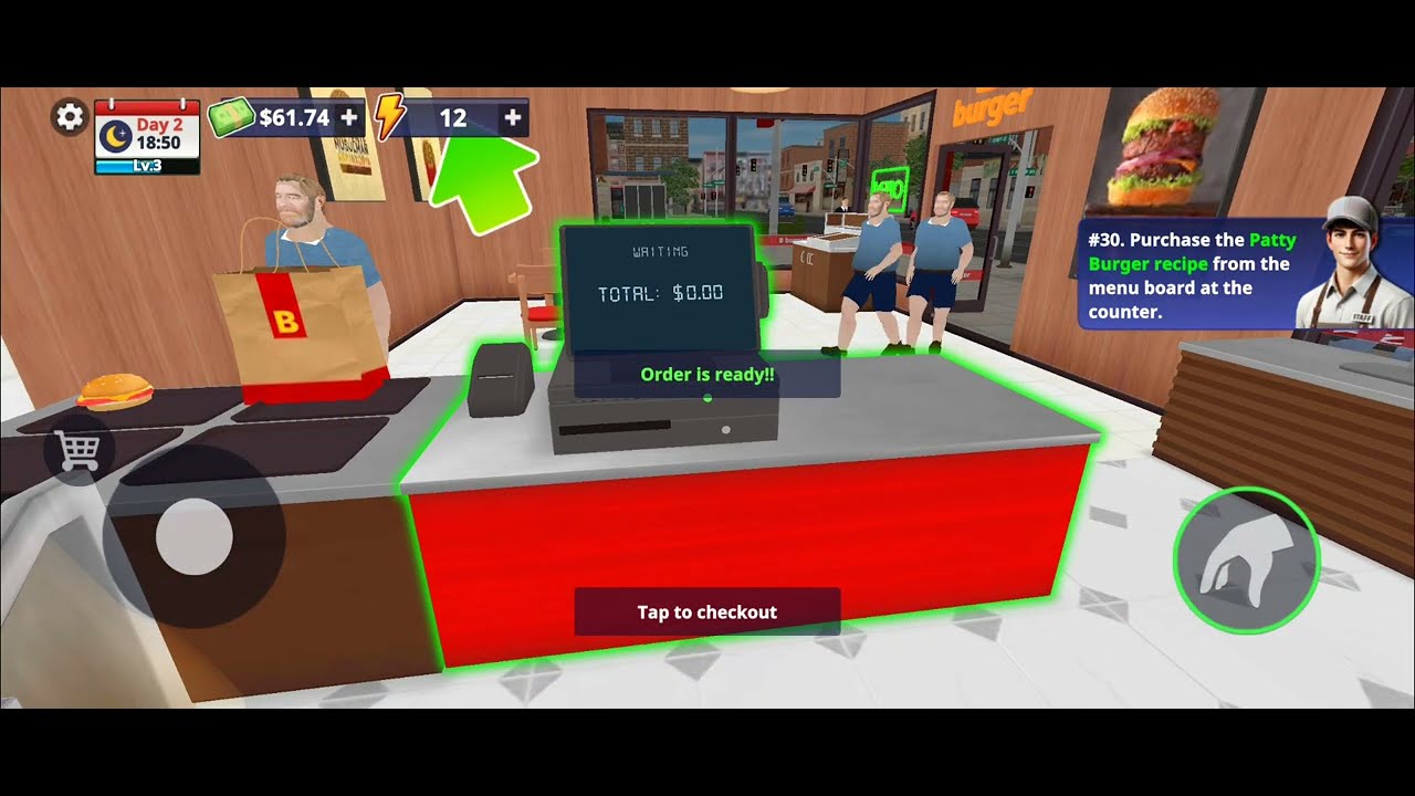MY SECOND DAY IN BURGER SIMULATOR - YouTube