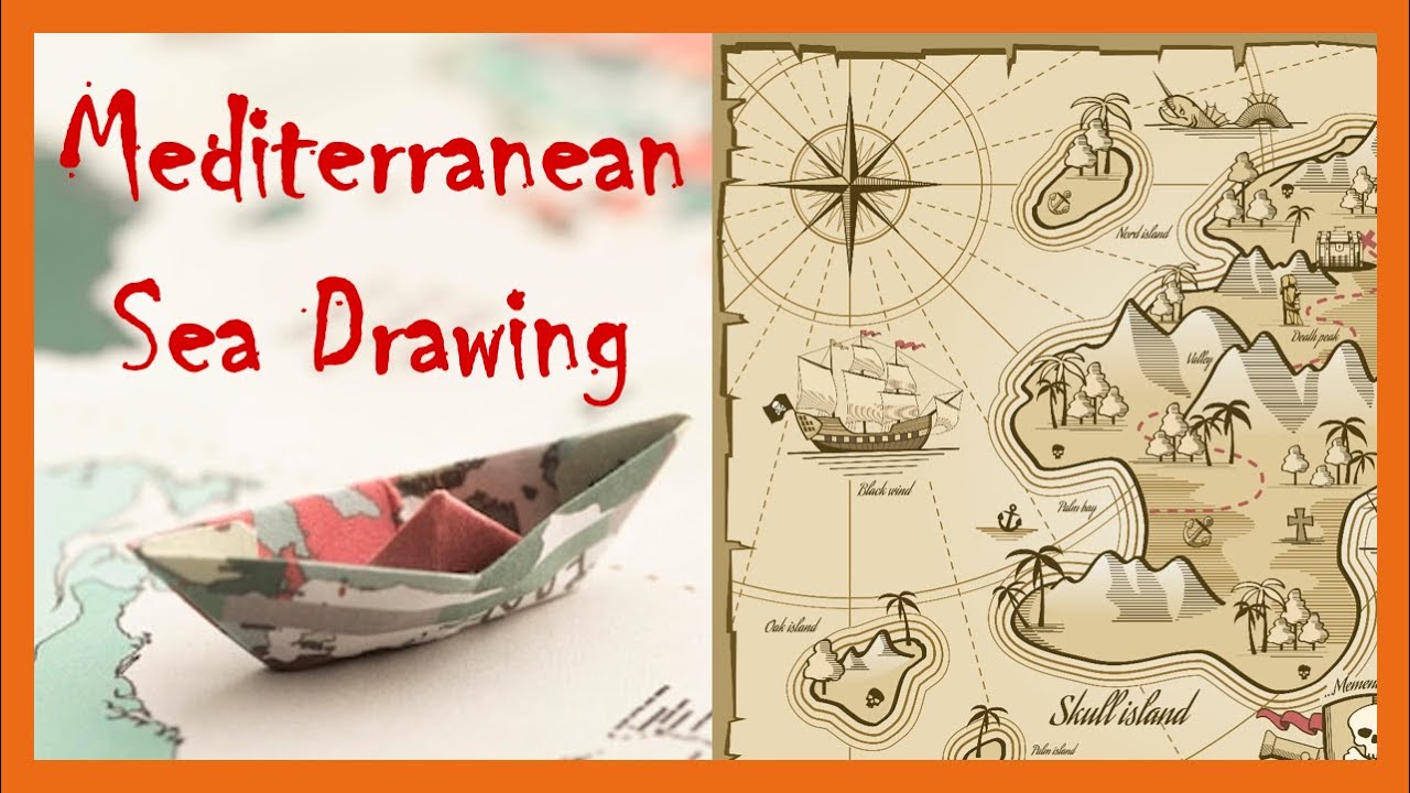 Mediterranean Sea World Map Drawing - YouTube