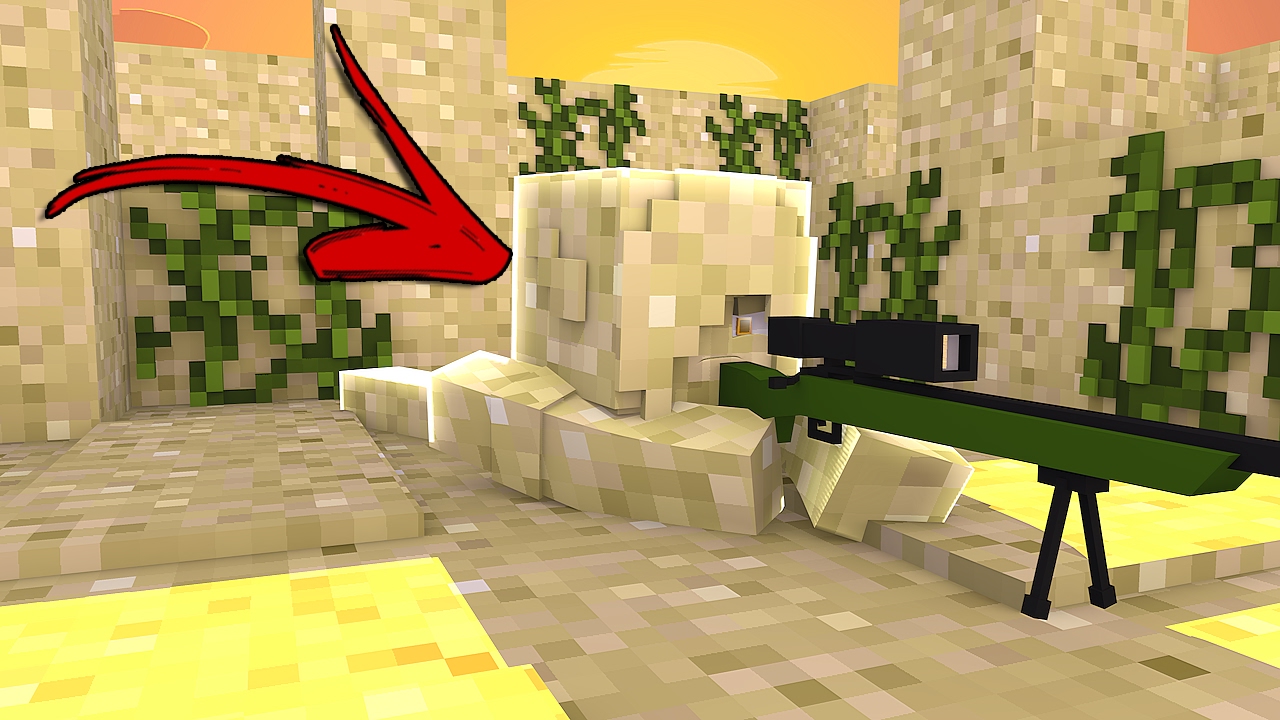 BATALHA INVISIVEL DE SNIPER CAMUFLADA NO MINECRAFT ( CAMO MINECRAFT ...