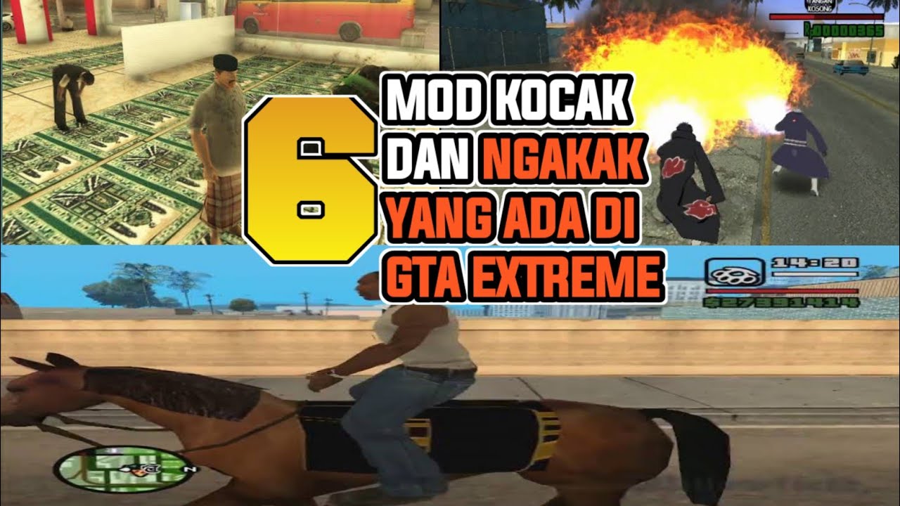 6 MOD PALING KOCAK 🤣🤣 DI GTA EXTREME INDONESIA (GTA SAN ANDREAS) - YouTube