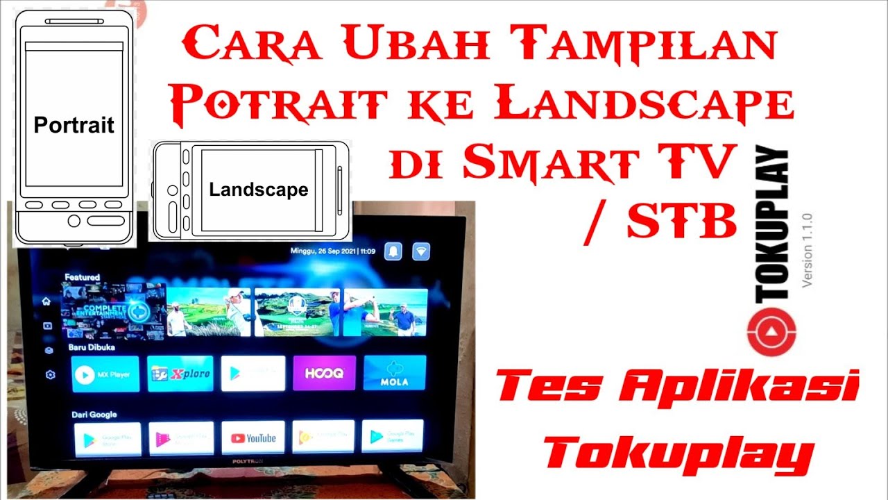 Cara Ubah Tampilan Potrait ke Landscape di Smart TV / STB | Tes ...