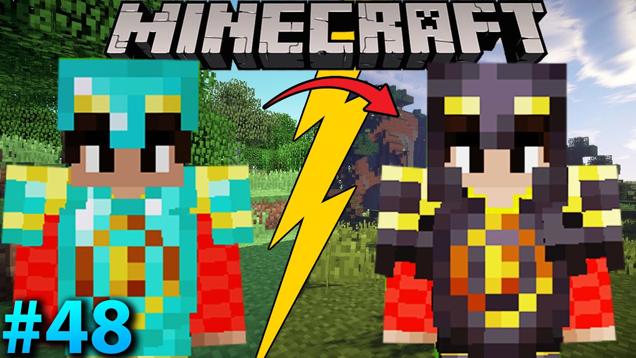 FINALLY I MADE NETHERITE ARMOUR | MINECRAFT GAMEPLAY #48 - YouTube