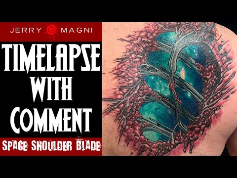 Space Shoulder Blade - Biomechanical Tattoo Design Creation with ...