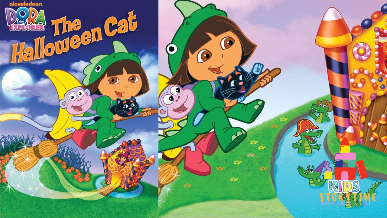 🐒 Kids Parents Book Read Aloud: Dora the Explorer : Halloween Cat by ...