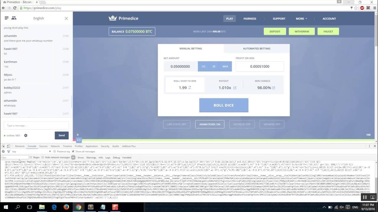 Primedice Bot v4.1 - YouTube