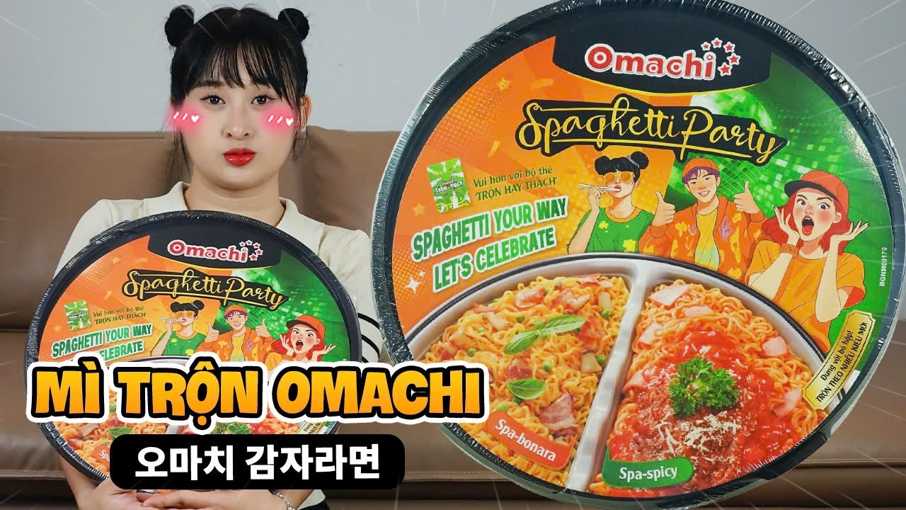 [수지푸드]Suzy Food 🇻🇳| Omachi Spaghetti Party (오마치 감자라면) Ý Là Ăn Cũng ...