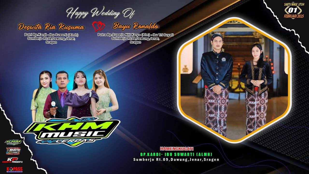 🔴Live Wedding DESWITA BAYU "KHM Music" || BGS Audio || KP Pro || Sumberjo 01-02-2025 - YouTube