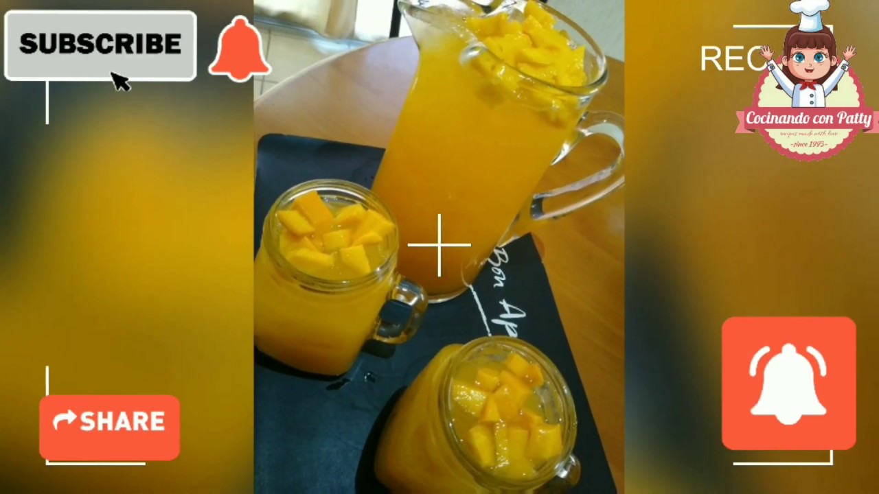 AGUA NATURAL DE MANGO | COCINANDO CON PATTY - YouTube
