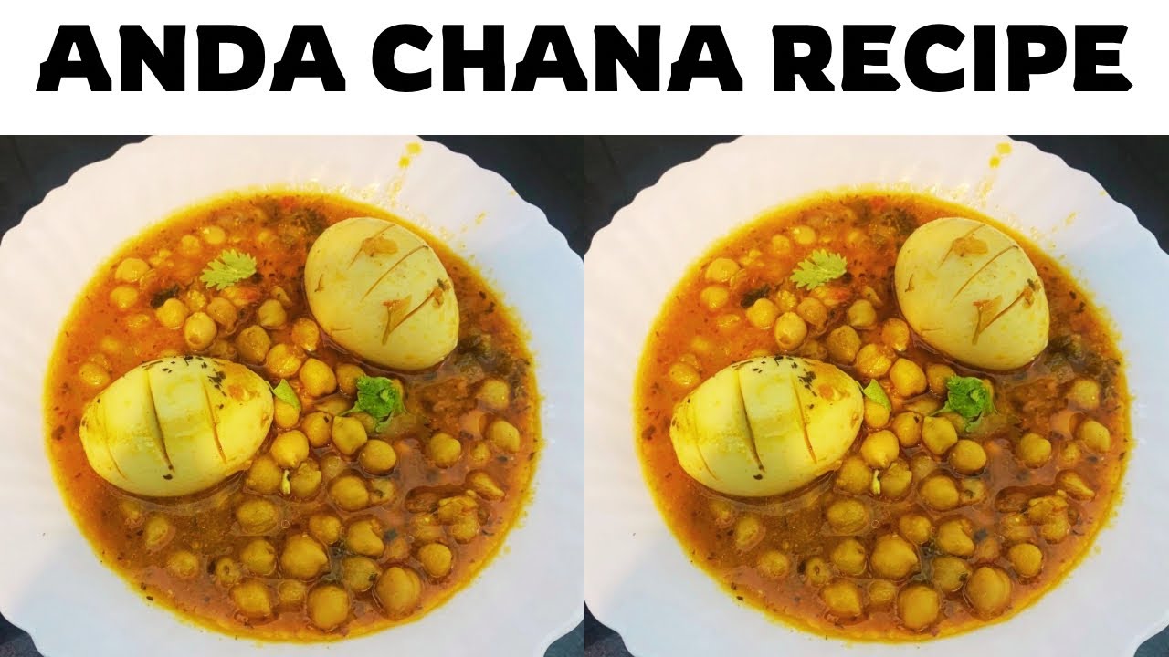Anda Chana Recipe | Dhaba Style Anda Chana | Anday Cholay | Egg ...
