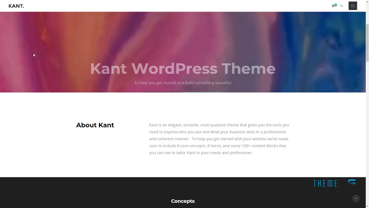 Kant - A Multipurpose WordPress Theme for Startups, Creatives and Fre - YouTube
