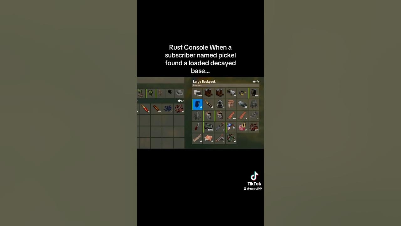 Rust Console When a subscriber finds a loaded decayed base…#shorts #rust #rustconsole - YouTube