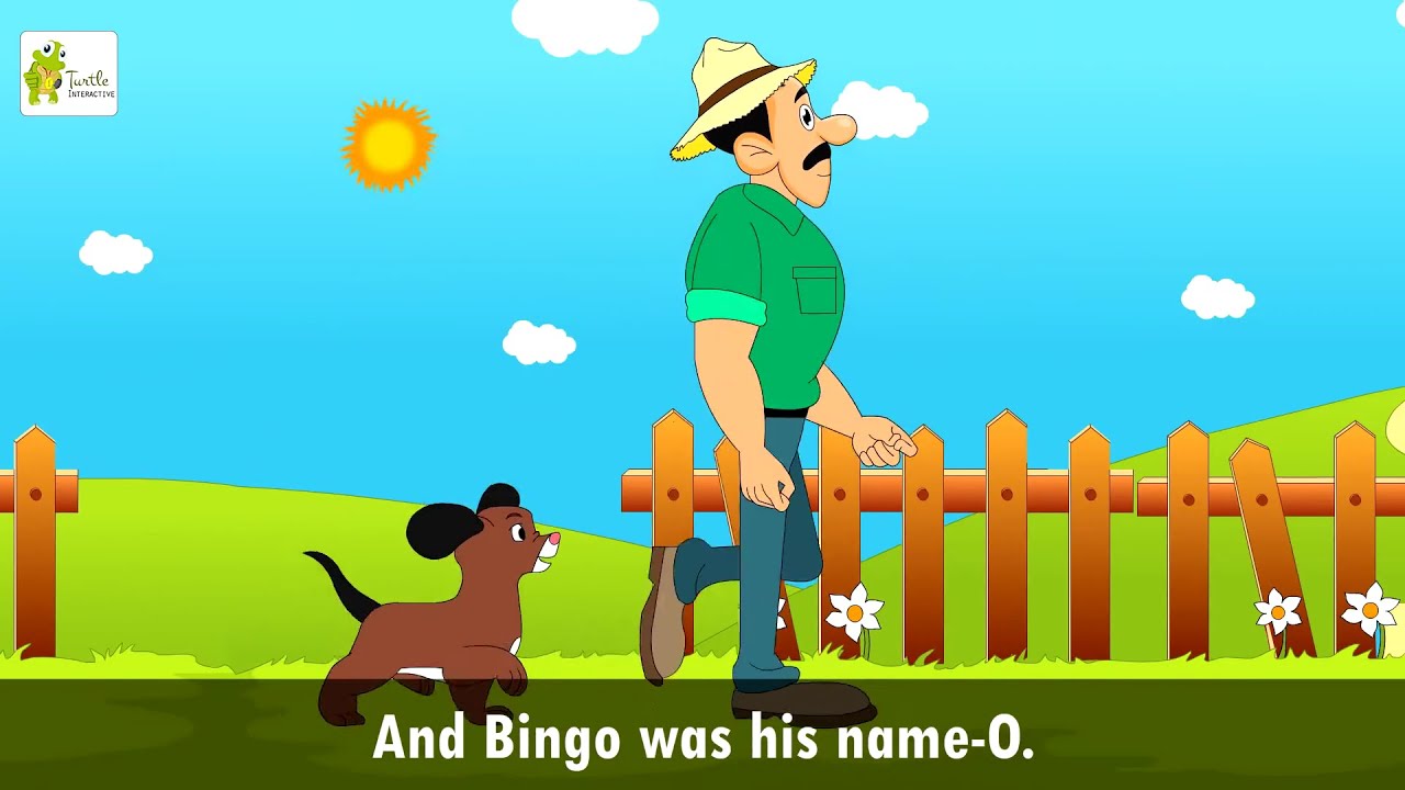 Bingo Dog Song - Kids Nursery Rhyme - Animal Pets Song - YouTube