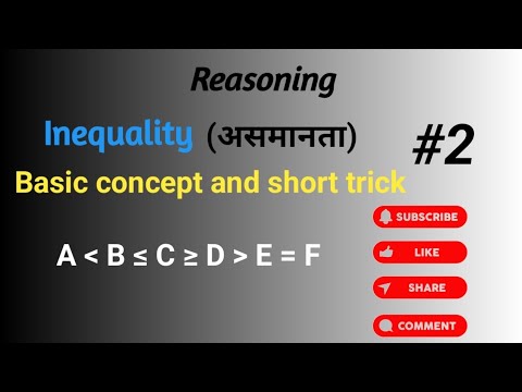 #Inequality Short trick | Inequality reasoning trick | Inequality basic concept all exam | L-2 ...