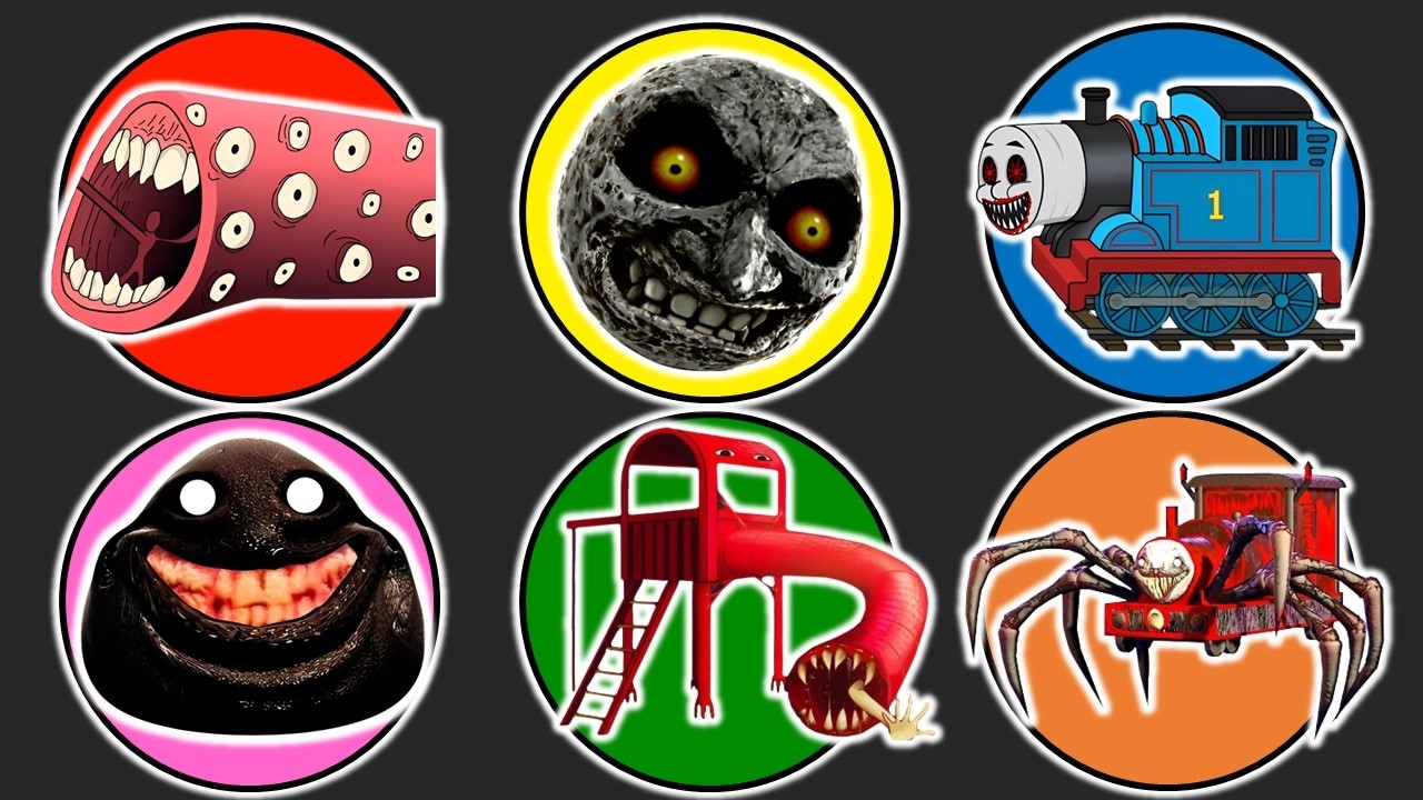 Spin Wheel Train Eater, Scary Moon, Thomas Exe, Pou, Monster Gorka ...