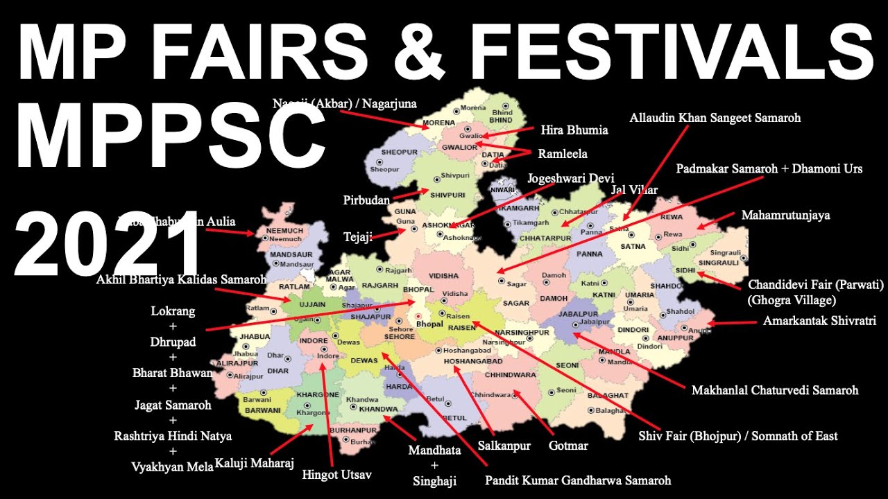Madhya Pradesh Fairs and Festivals - Complete in 3 Minutes | MPPSC 2021 ...