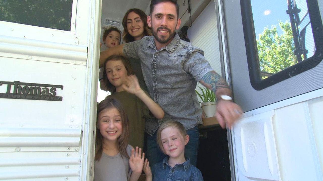Meet Family Who Traded Their Home for Converted School Bus - YouTube