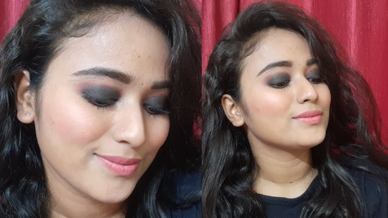 Easy Black Smokey Eyes Makeup (Only With Eyeshadow) By Aafreen Shaikh ...