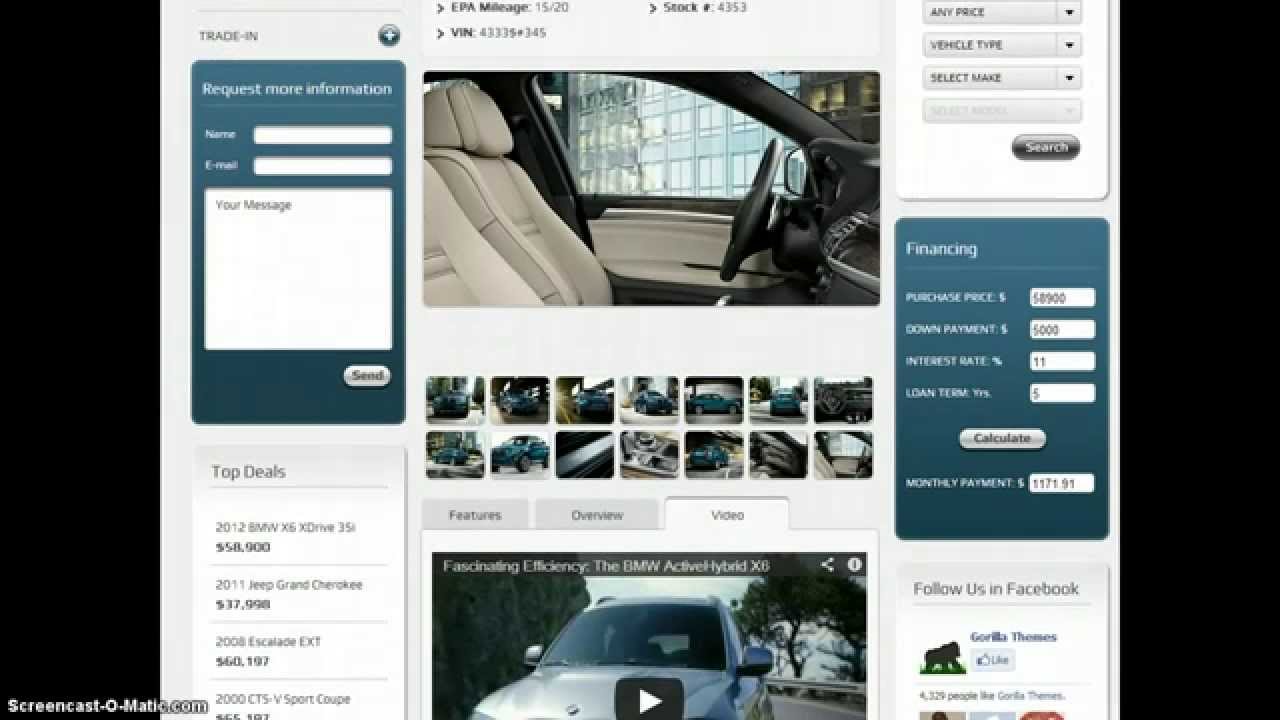 Wordpress Car Dealer Theme - Virtual Tour - YouTube
