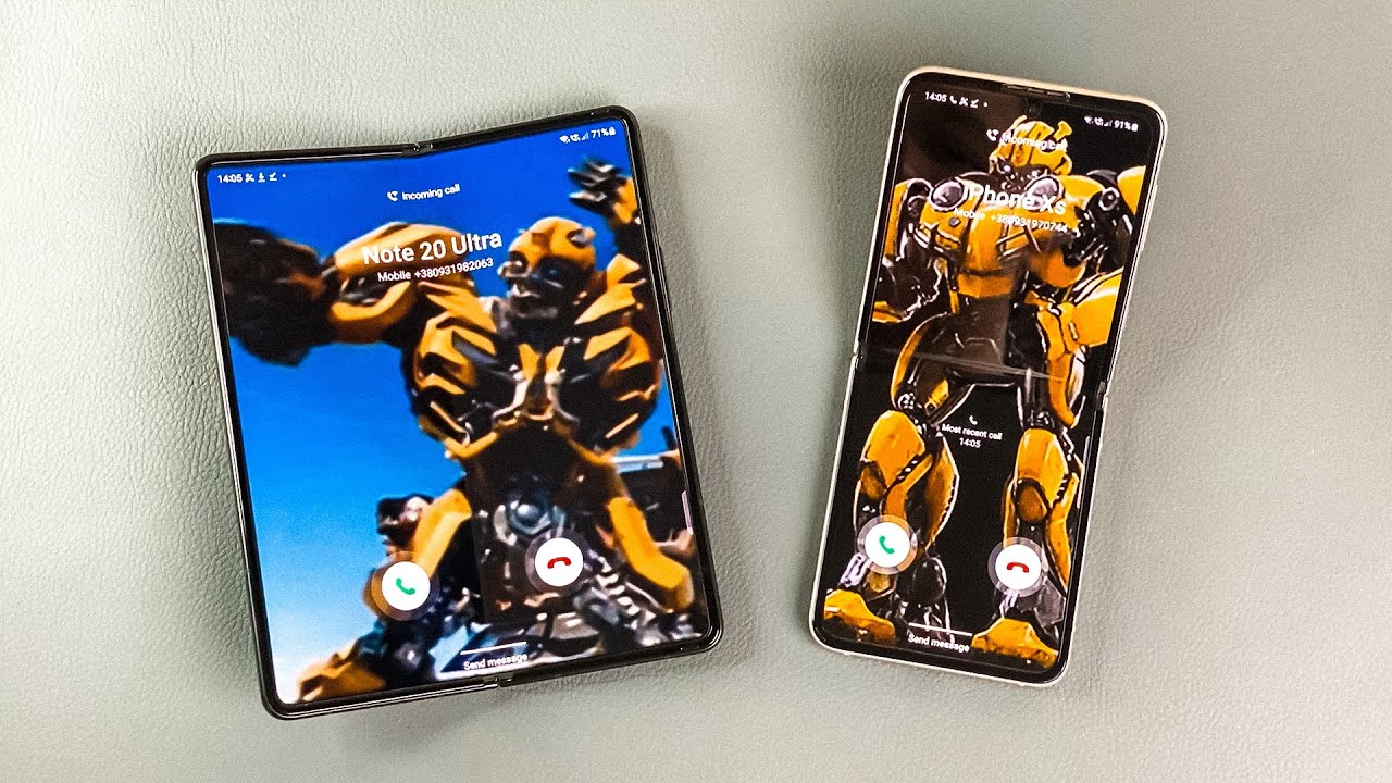 Transformers Incoming Call Samsung Galaxy Z Flip3 5G vs Z Fold3 5G ...