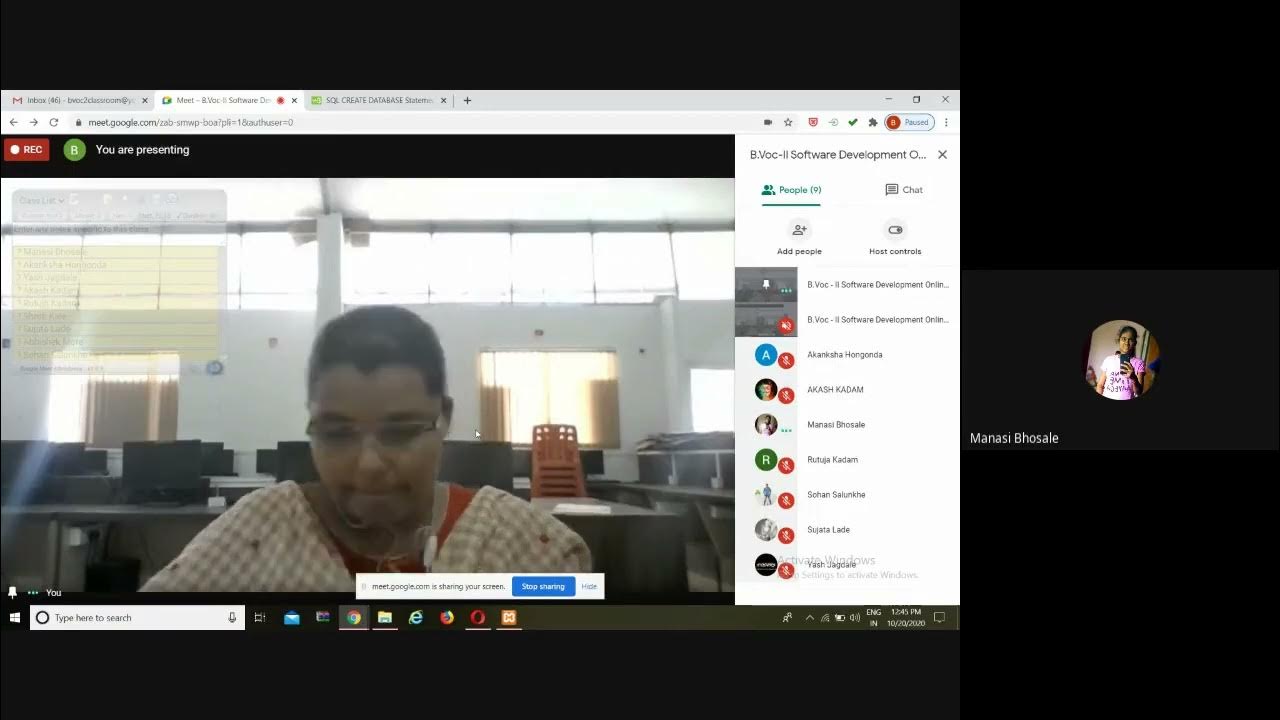 B Voc II Software Development Online Classroom 2020 10 20 at 00 05 GMT 7 - YouTube