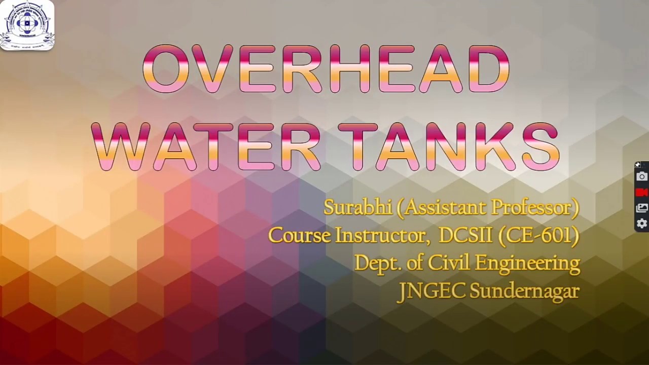 Lecture 14: RCC Overhead Tanks Part 1: Introduction and Basics - YouTube