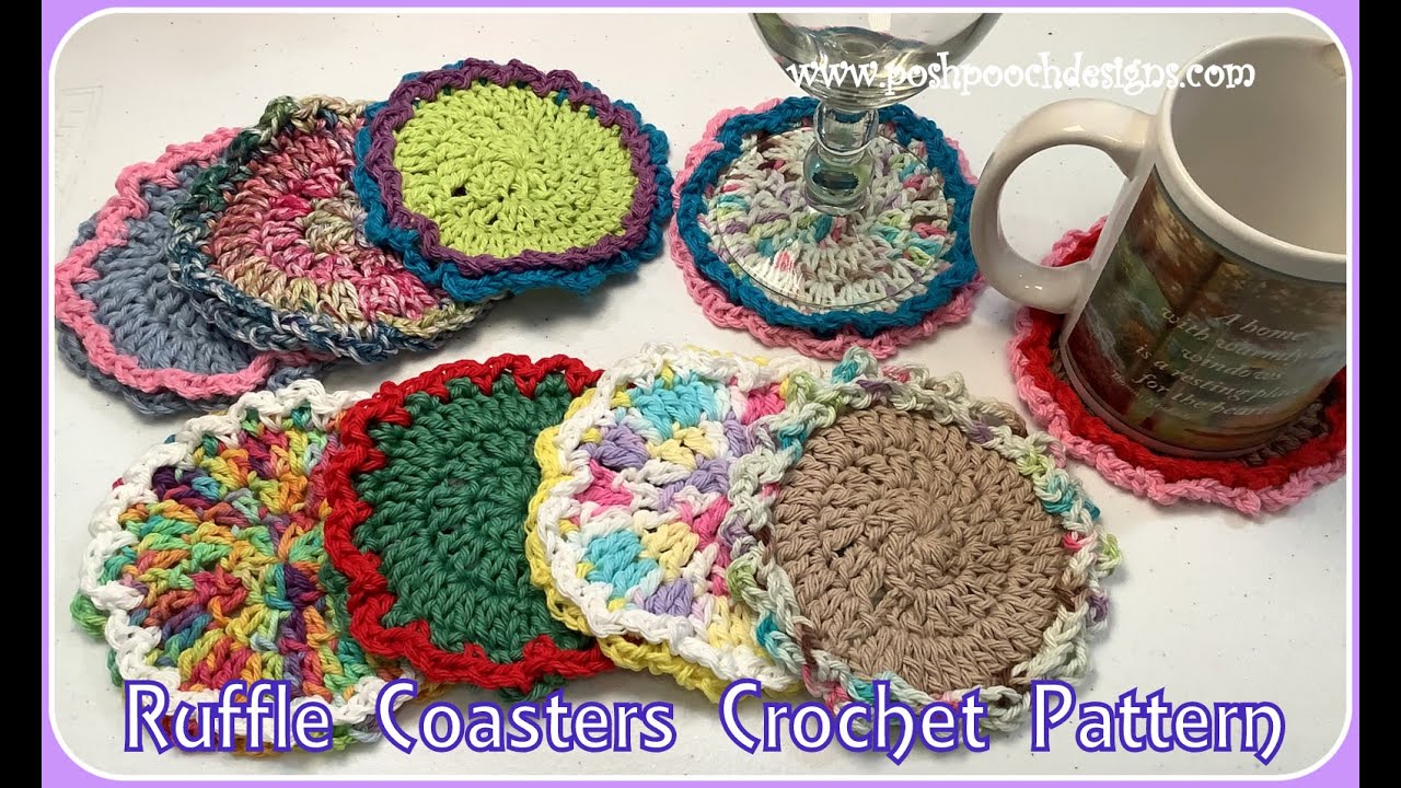 Friday Fun Day - Learn To Crochet The Ruffle Coasters Crochet Pattern #crochet #crochetvideo ...