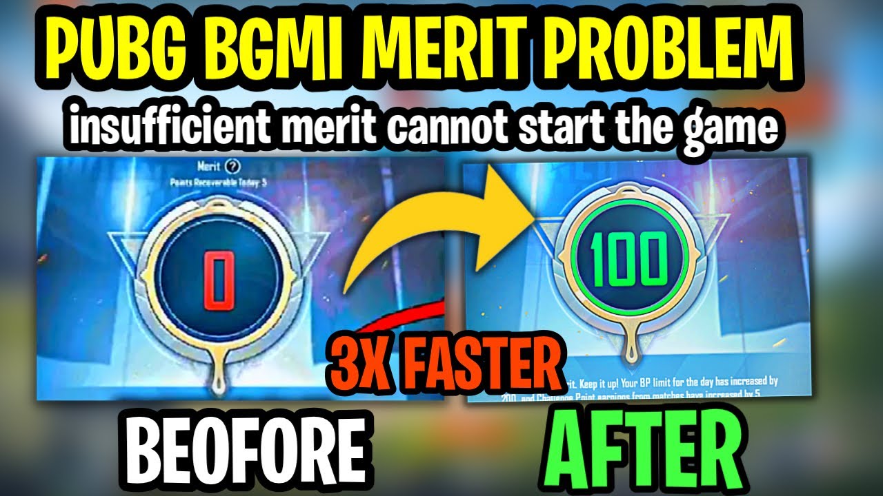 how to increase merit in bgmi fast | insufficient merit cannot start ...