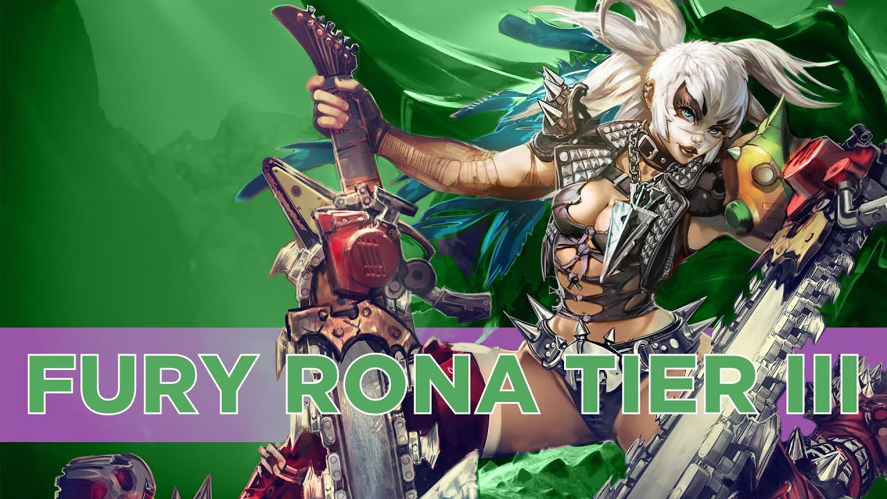 Vainglory Skins - Fury Rona Tier 3 Gameplay (Update 1.20) - YouTube