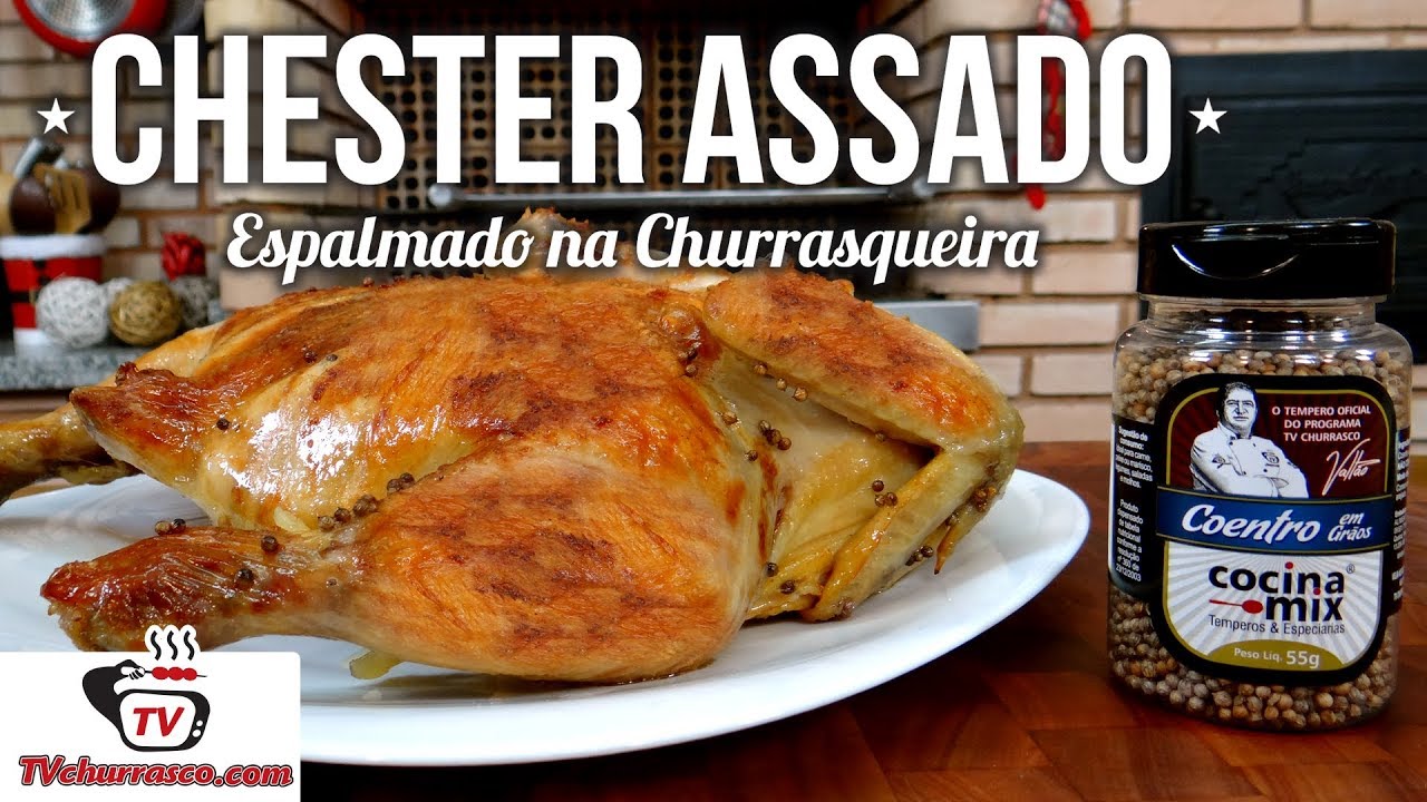 Como Fazer CHESTER ASSADO SUCULENTO - (Chester Espalmado na ...