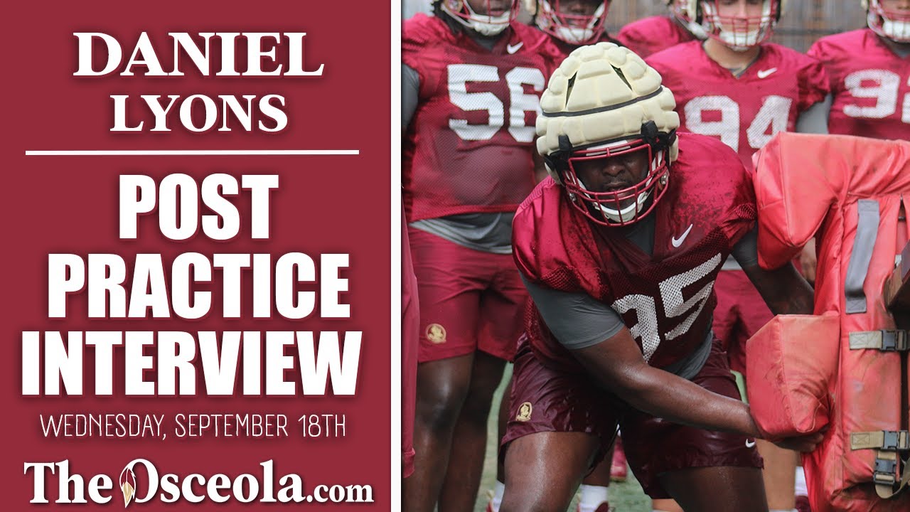 FSU Football | Daniel Lyons on his increased playing time, leadership - YouTube