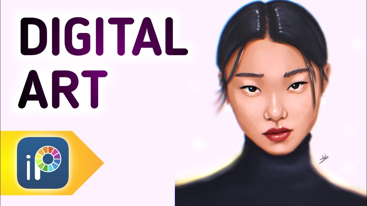 Portrait Digital Art Drawing - Timelaps | IbisPaint X - android - YouTube