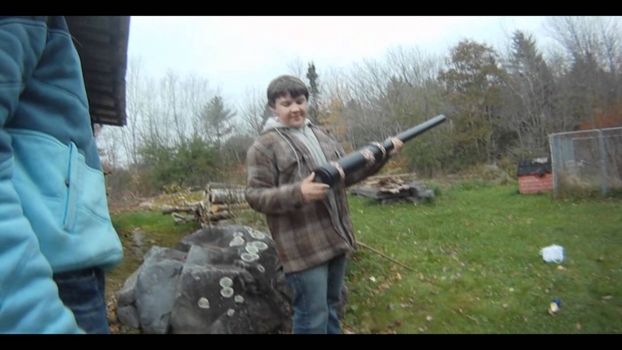 Potato cannon, homade paintball rpg, and golf ball shooter - YouTube