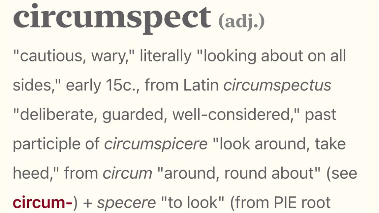 Be Circumspect ( Head On A Swivel) - YouTube