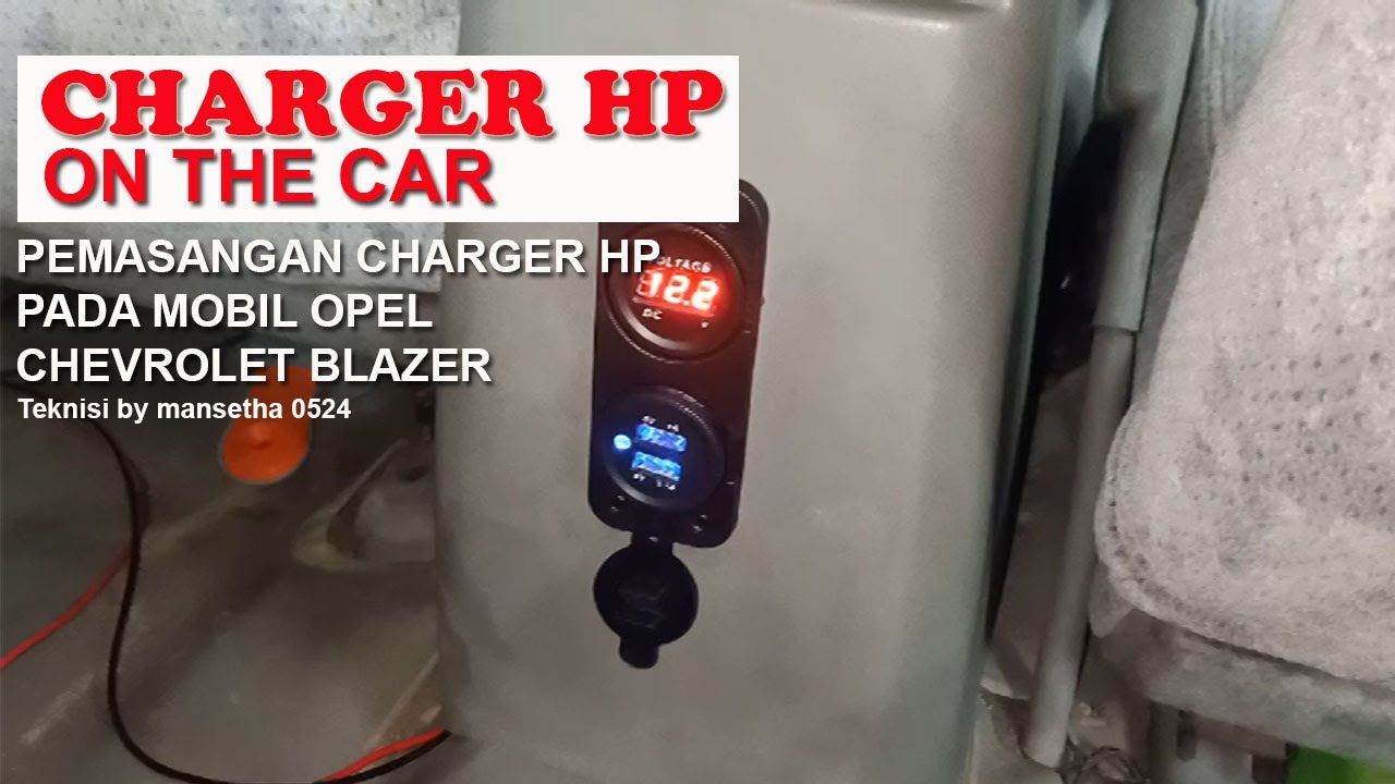 Pemasangan Charger (Cas) HP di Mobil - YouTube