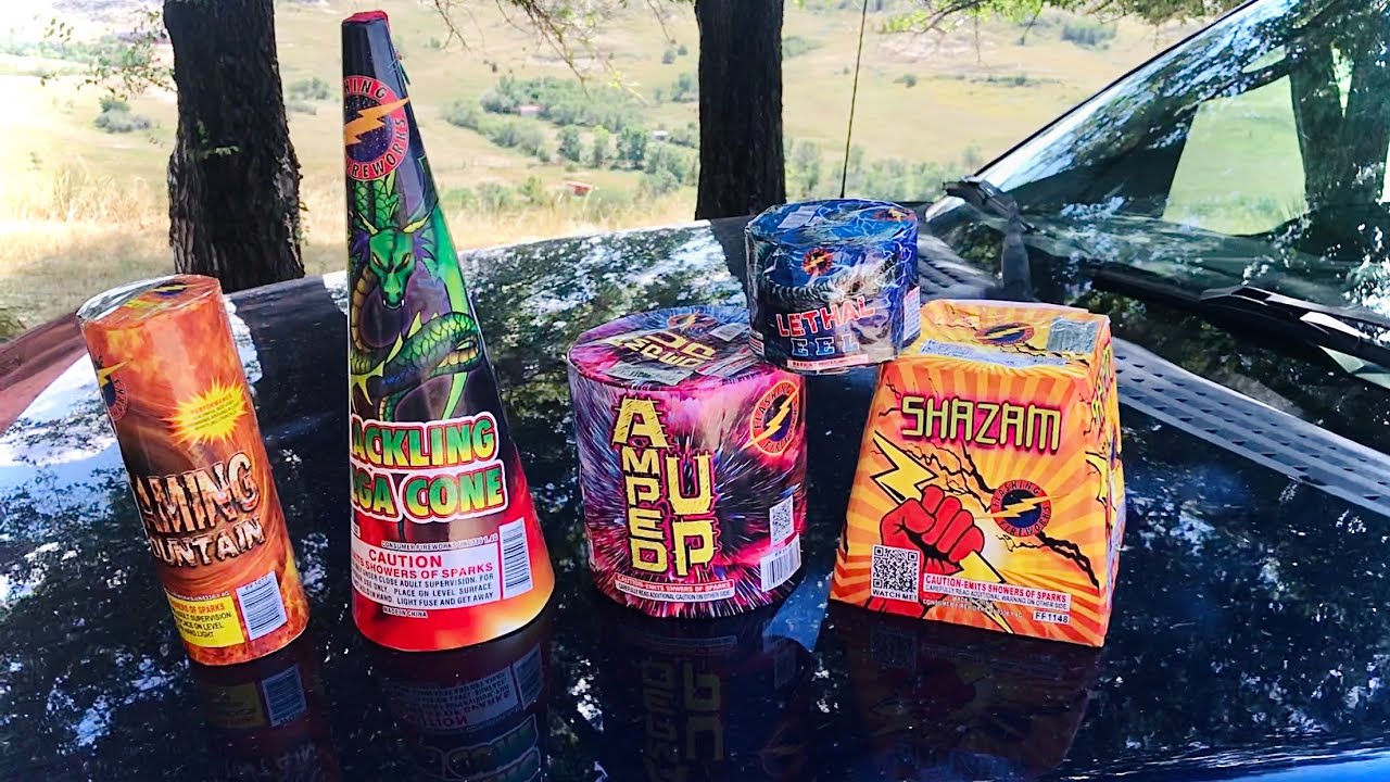 Lighting some COOL Fireworks! (Aerials & Fountains) - YouTube