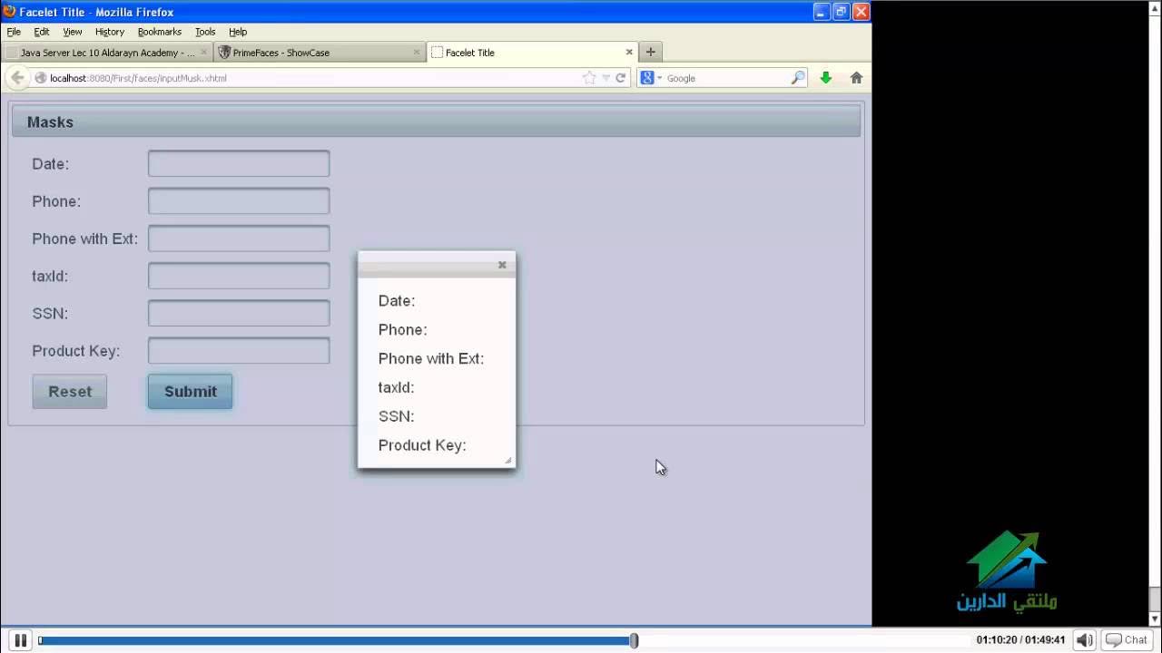 Java Server Faces | Aldarayn Academy | lecture 10 - YouTube