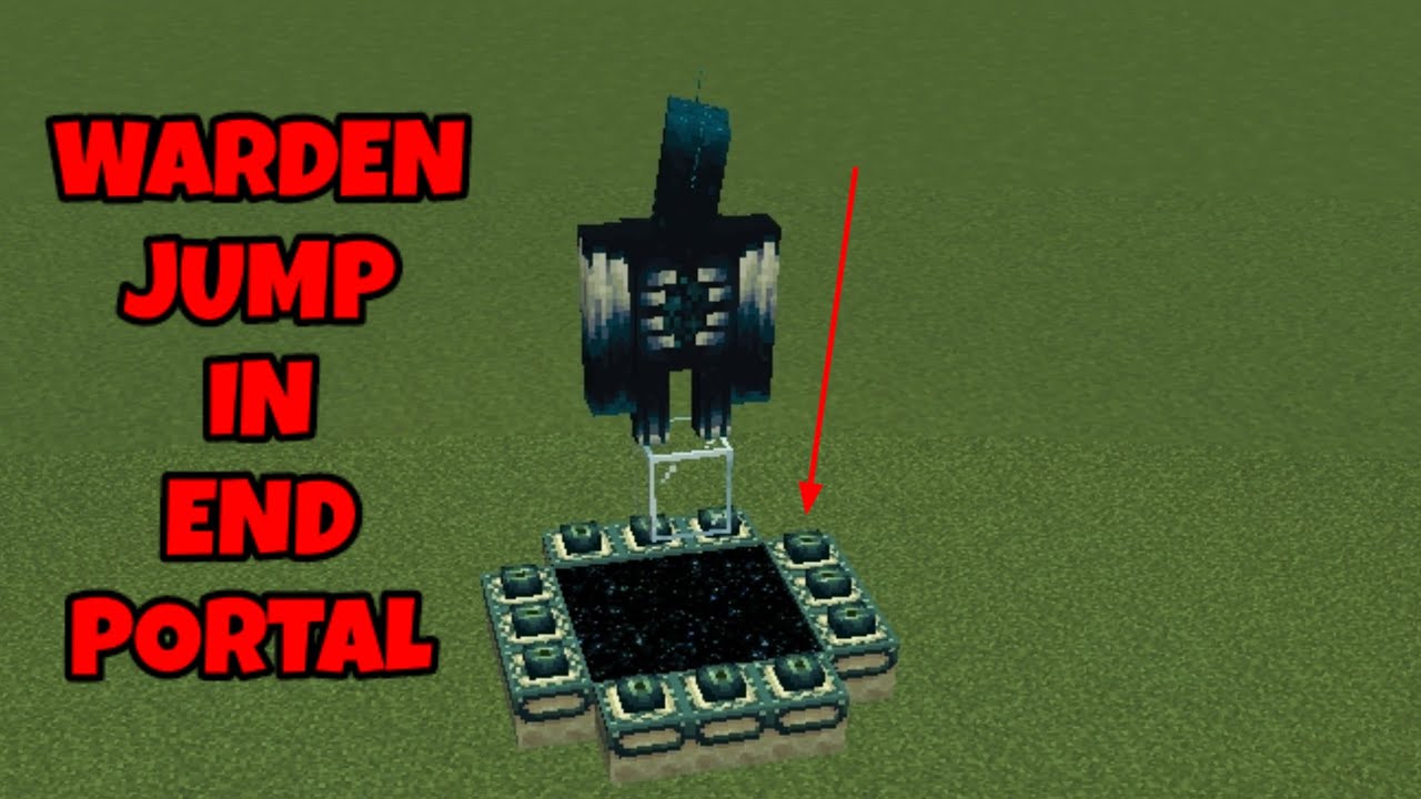 #minecraft warden jump in end portal - YouTube