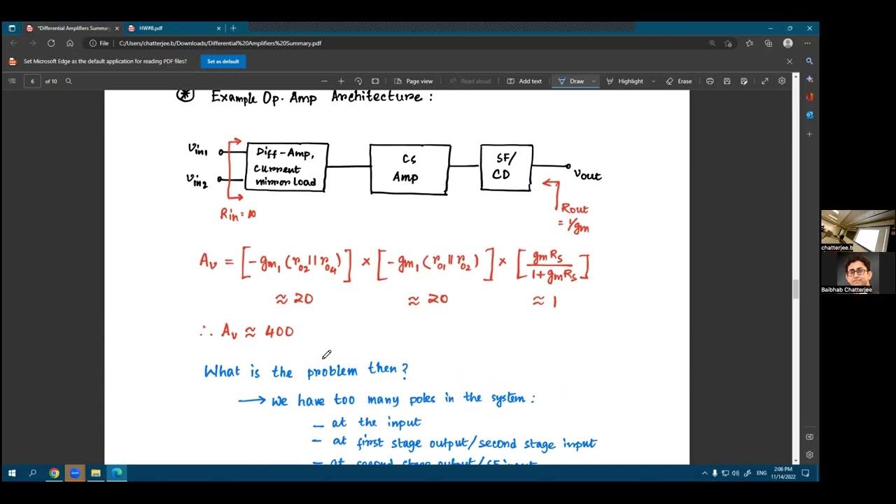 Lec 33: Part1: Diff-Amp Summary and Op Amp Intro - YouTube