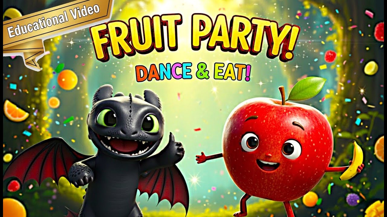 🍎 Fruity Party Dance! | Healthy Eating Song for Kids & Toddlers - YouTube