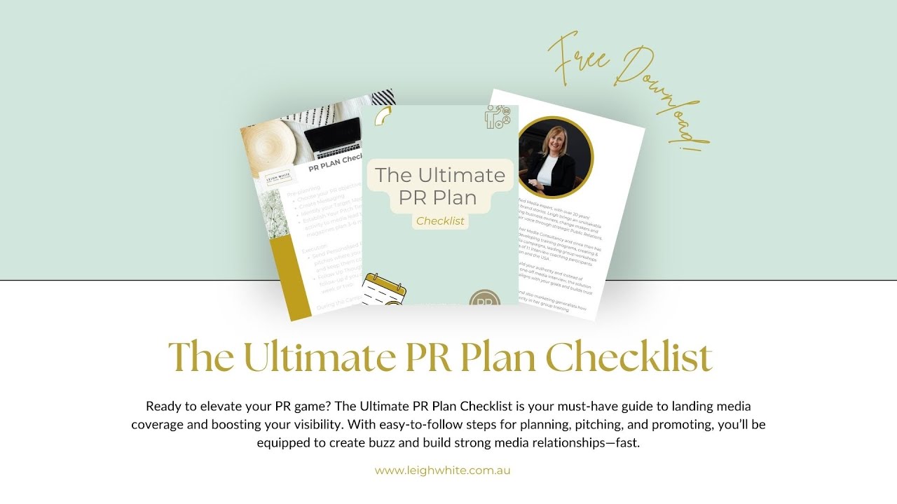 4 Step Ultimate PR Plan Checklist - YouTube