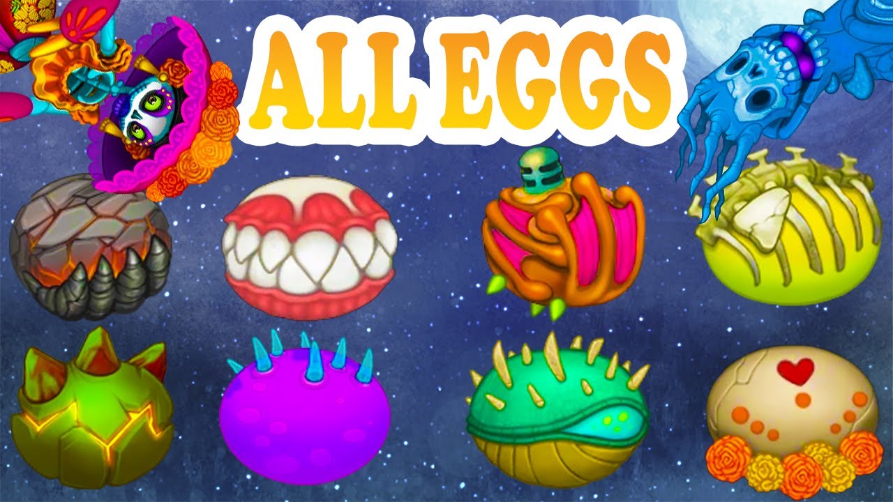 All Eggs from Bone Island including Rare and Epic - Sounds & Animation ...