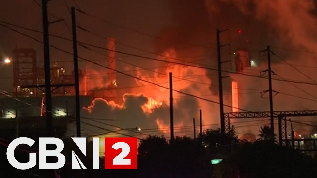 WATCH: Large fire burns at Chevron oil refinery after a huge explosion ...