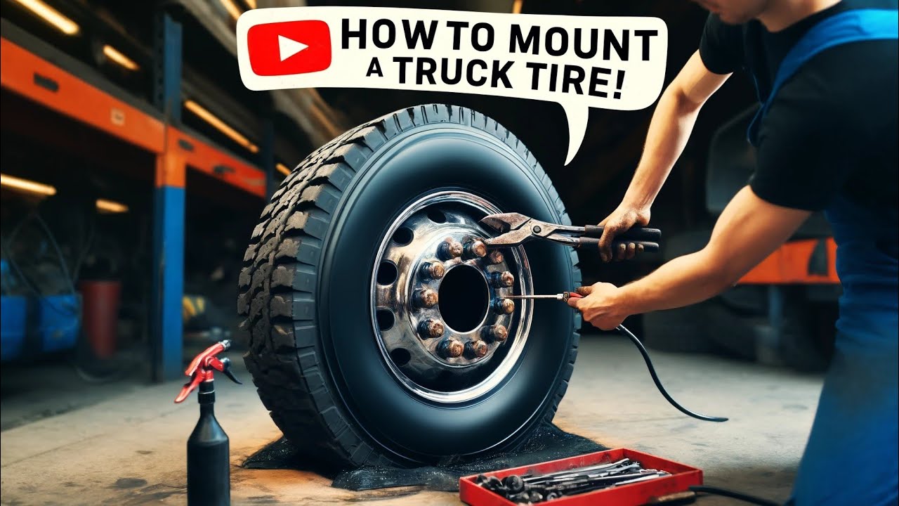 ट्रक का टायर को रिम में कैसे लगाएं।। How to install a tire. Tire ...