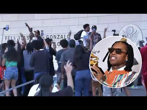 Lil Durk fans celebrate outside court after rapper acquitted in murder-for-hire trial