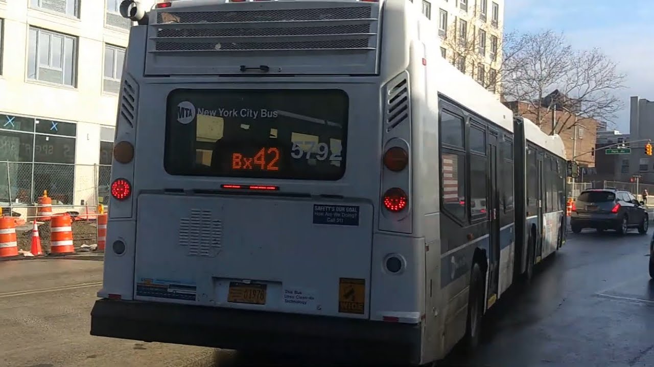 MTA NYC Bus NovaBus LFSA #5792 Bx42 - YouTube